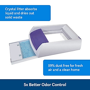 PetSafe ScoopFree Ultra Self-Cleaning Cat Litter Box – Automatic with Disposable Tray – Purple Covered