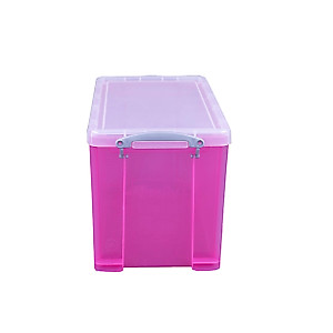 Really Useful Box 19 Litre Transparent Bright Pink