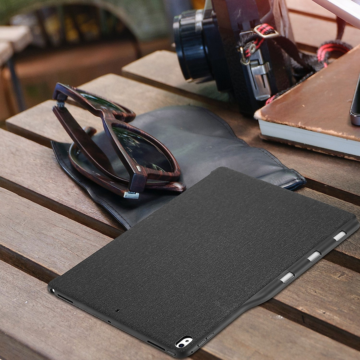 ProCase for iPad Pro 12.9 2017/2015 Companion Back Cover Case, with Pencil Holder for iPad Pro 12.9 Inch (Both 2017 and 2015 Models), Match for Smart Keyboard and Smart Cover -Black