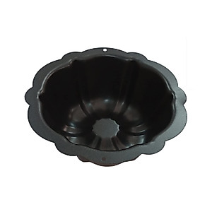 Proshopping Carbon Steel Mini Bundt Cake Pans, 4 Inch Metal Nonstick Fluted Cake Pan, 4Pcs Kugelhopf Mould for Baking Buntcake Bundtlet Bavarois Cupcake Brownie Pudding Tarts - Pumpkin Shaped, Black