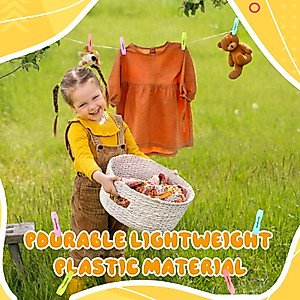 Wenqik 60 Pack Baby Hangers Plastic Kids Hanger with 120 Pcs Adjustable Clips Space Saving Toddler Clothes Hangers for Children Infant Nursery Closet Pants Coat Skirts, 10.6 x 5.9 Inch, Multicolor