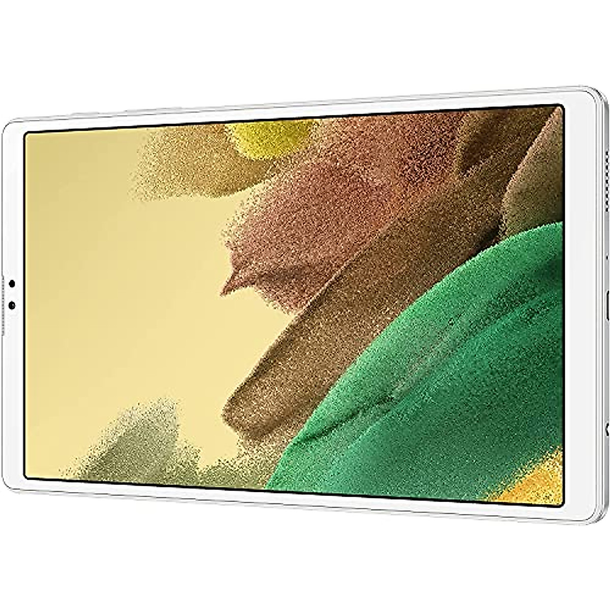 SAMSUNG 2021 Galaxy Tab A7 Lite 8.7” Inch 32 GB Wi-Fi Android 11 Touchscreen International Tablet Bundle – PU Leather Case, Screen Protector, Stylus and 32GB microSD Card [Silver]