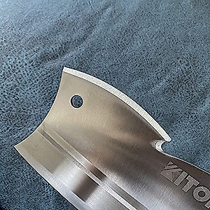 Kitory Meat Cleaver Butcher Knife Bone Cutter Multi-Purpose Dual Edges Heavy Duty Kitchen Chopper Knife for Bone Meat Vegetable Chinese Chefs Knife with Ergonomic Pearwood Handle Holiday Gift