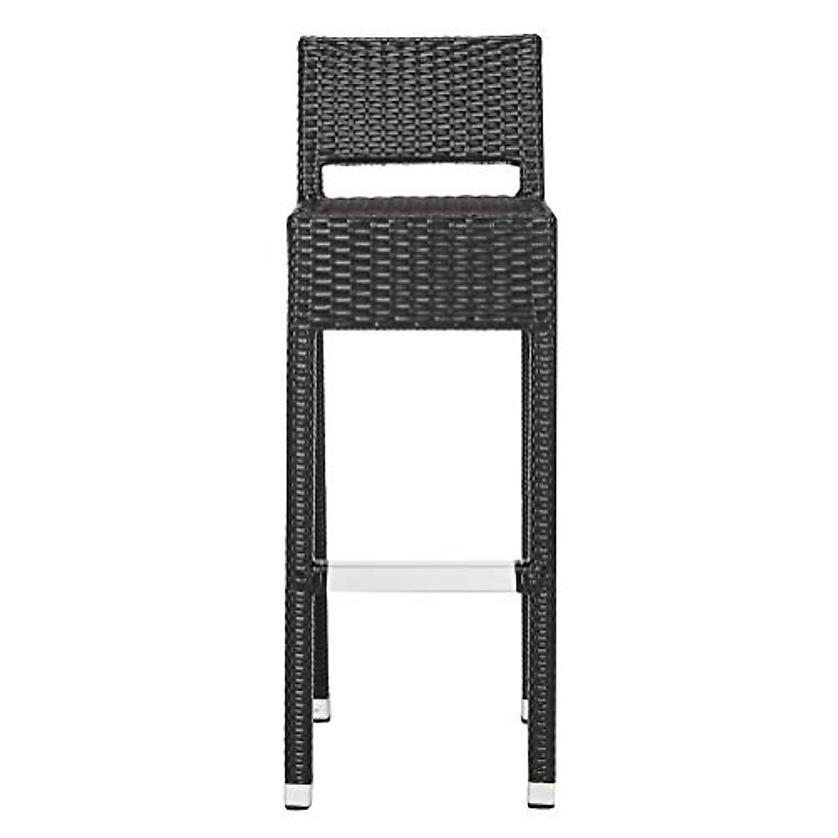 SAFAVIEH FOX5212A Collection Landry Black Indoor/Outdoor Bar Stool