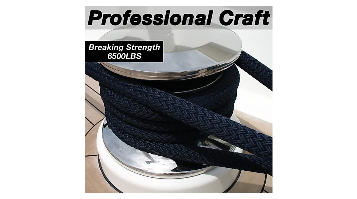 Marine Grade 100FT Nylon Boat Anchor Rope with Stainless Steel Hook