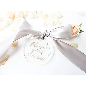 UNIQOOO 3.25“ Clear Acrylic Christmas Tree Ornament, Stocking Gift Tag, Acrylic Blanks, Wedding Gift Tag, Pack of 20