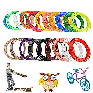 3D Pen Filament Refills(20 Colors,10 Feet Each) Total 200 Feet,PLA Filament 1.75mm,PLA 3D Printing Pen Filament 3D Pen For Kids,No Stuck, Non-toxic and Odorless,Not Fit for 3Doodler Pen