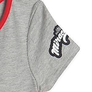 Miraculous Ladybug Big Girls Tulle Dress Red/Gray 10-12