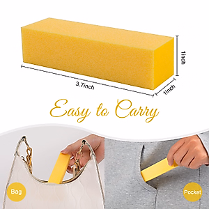 CHENYIYI 10 Packs Nail Buffer Block, Medium 150 Grit Nail Buffer for Natural and Acrylic Nails, 4 Sided Sanding Buffing Block for Gel Polish Nails, Professional Pedicure Manicure Buffer Kits (Yellow)