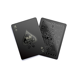 Gent Supply Black Waterproof Playing Cards - Day of The Dead, Gold Silver & Black Edition
