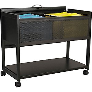 Safco Mobile File Cart, Fits Letter and Legal-Size Hanging Folders, Includes a Locking Lid & 2 Keys