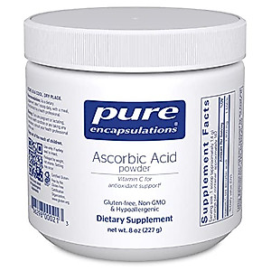 Pure Encapsulations Ascorbic Acid Powder | Hypoallergenic Vitamin C Supplement for Antioxidant Support* | 8 Ounces