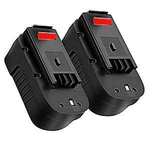 VANON 2Pack HPB18 3.6Ah 18V Replacement for Black and Decker 18V Battery HPB18-OPE 244760-00 A1718 FSB18 FEB180S A18 FS18FL(Three prongs for Black & Decker).