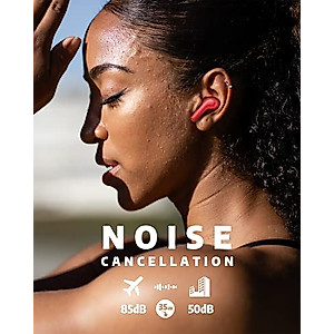 AIHOOR A4 Hybrid Active Noise Cancelling Wireless Earbuds for iPhone & Android, Cordless Charging, 6 Mic Clear Phone Call, Bluetooth 5.1 in Ear Headphones with Deep Bass, Waterproof, Anti-scratch Case