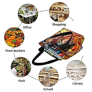 African American Woman Tote Bag Large Handbag Shoulder Bag for Girl Adults Work School Shopping with Zipper