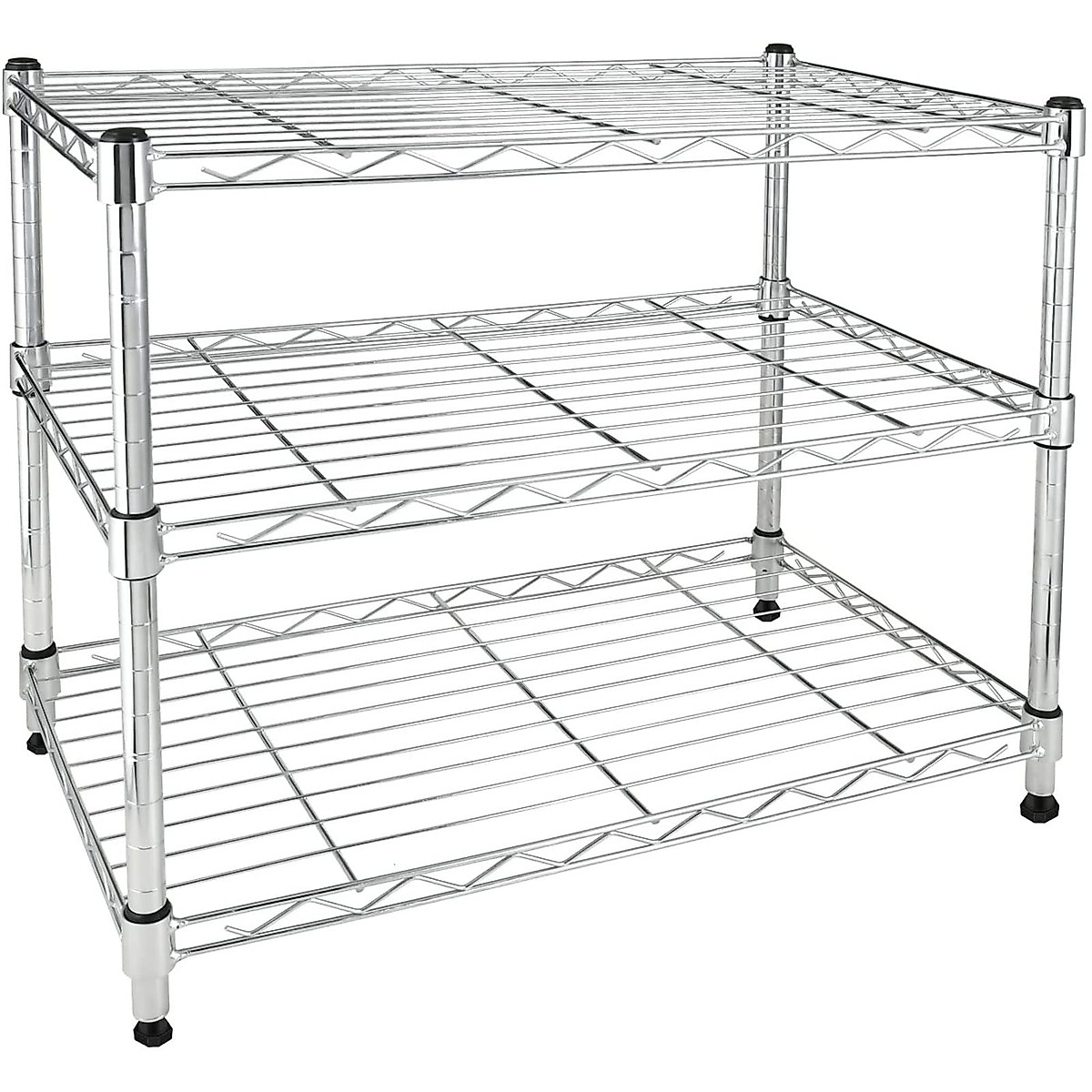 PRODCA Simple Deluxe Heavy Duty 3-Shelf Shelving Unit, 24" D x 14" W x 20" H, 3 Tier