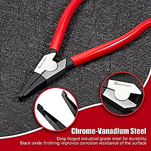 SPEEDWOX 8 Inches Lock Ring Pliers for Removing Installing Gearshift Locking Rings Special Angle Tip Circlip Retaining Ring Pliers Automobile Transmission Clutch Shafts Tool Labor Day Gifts Tool Gift