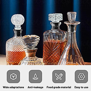 Liquor Pourer Adapters for Large Liquor Bottles and Olive Oil Bottles, Up to 1Inch/25mm Neck Bottle, Converts Regular Size Spout to Large Pouring Spout, 6 Pieces Set