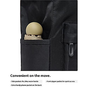 HotStyle ADMETA Casual Daypack College Backpack Aesthetic Bookbag, Black