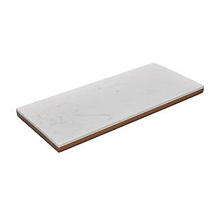 Sabatier Prep and Serve Cutting Board, Reversible Charcuterie Serving Platter for Cheese, Meat and Appetizers- Perfect Dinner Party Board, 8-inch x 18-inch, Acacia and White Stone