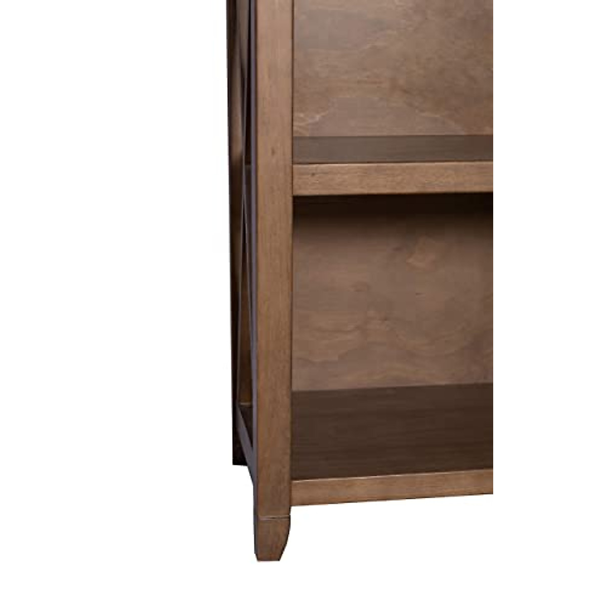 Amazon Brand – Stone & Beam 5-Shelf Bookcase, 75"H, Weathered Oak Finish