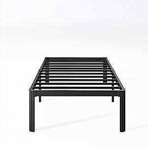 Nordicbed 16 Inch High Platform Twin Bed Frame No Box Spring Needed, Metal Bed Frame Twin, Noise Free, Easy Assembly, Heavy Duty, Black