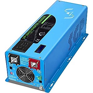 SUNGOLDPOWER 4000W 24Vdc Pure Sine Wave Inverter Low Frequency 240Vac Input 120Vac/240Vac Output Split Phase with Battery Charger Off-Grid 12000W Peak,(Updated Version)