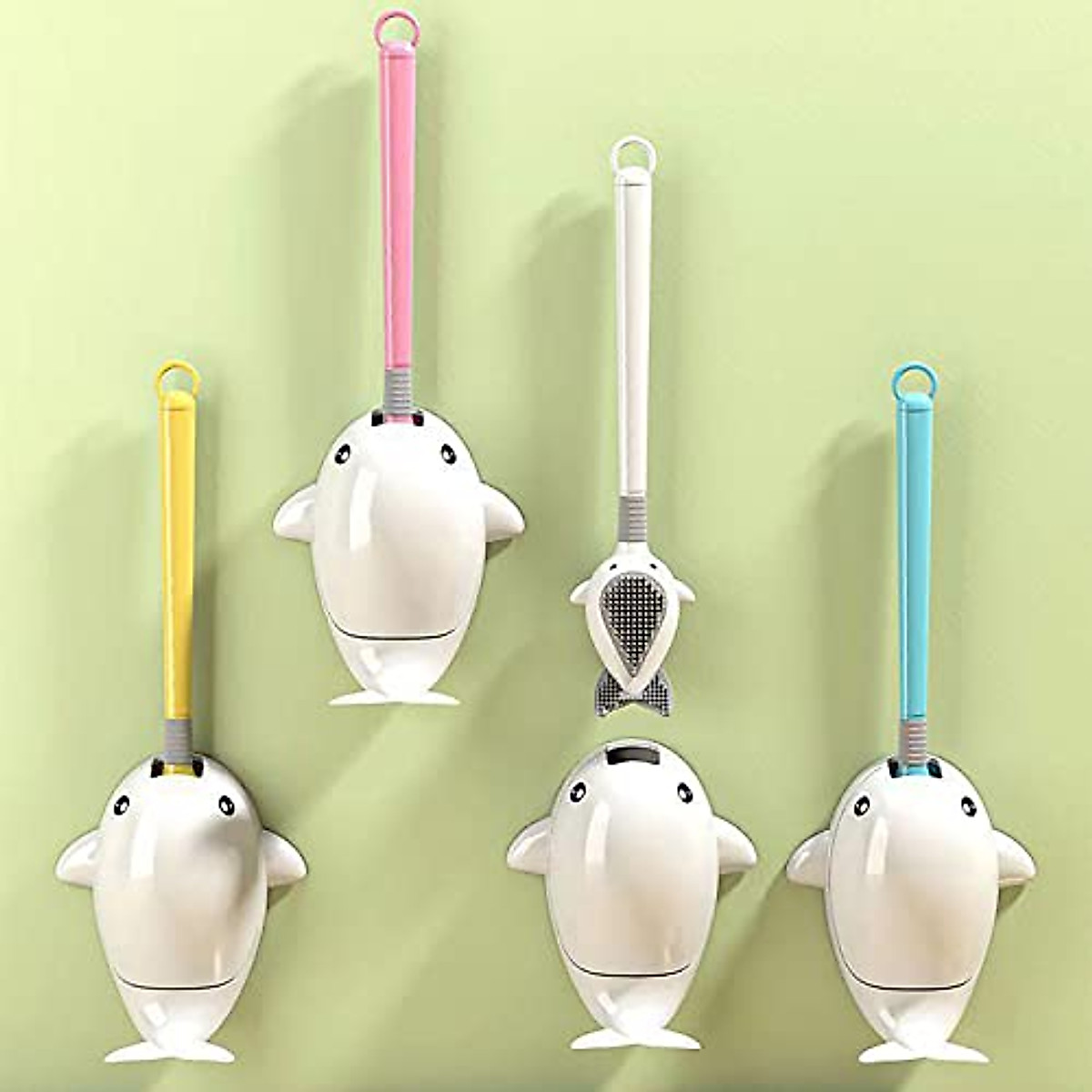 Slim Bathroom Storage Cabinet Good Toilet Cleaning Set Holder Bathroom Tools Brush Dolphin Brush Holder Home Guard Bathroom Products Bath Towels Set (Yellow, One Size)