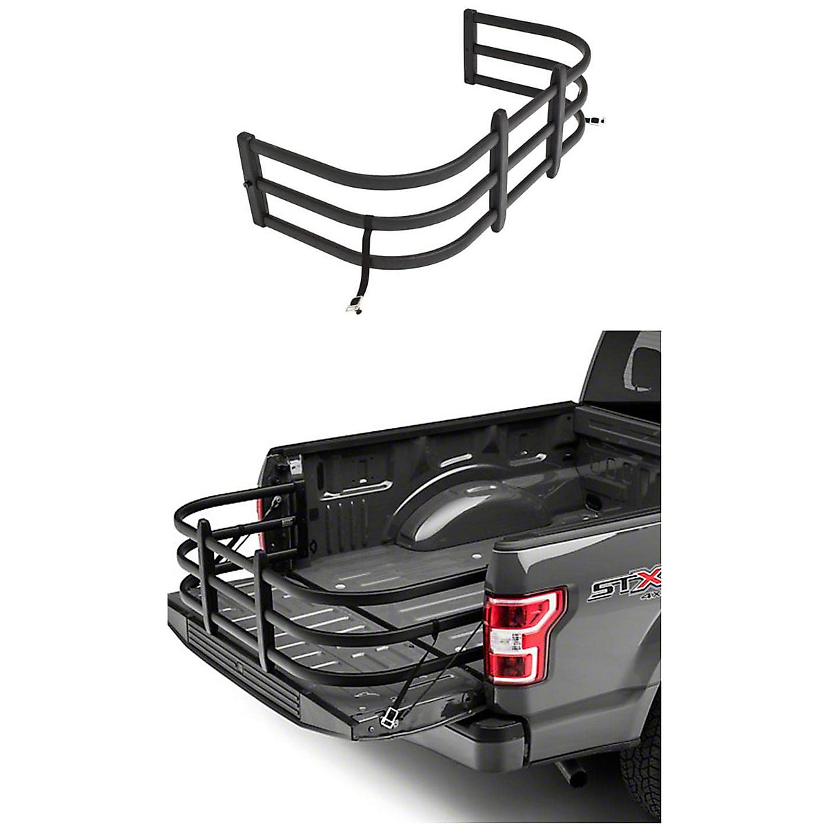 TKMAUTO Black Aluminum Truck Bed Extender for 2004-2023 Chevrolet Colorado & 2004-2022 GMC Canyon & 2012-2022 Nissan Frontier &2011-2023 Ford Ranger &2022-2023 Ford Maverick