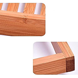 ZLXDP Bathtub Rack Tray Bathroom Storage Rack Bath Bridge Multi-Function for Book Organizer Wine Glass Shelf