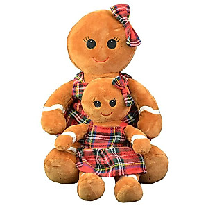 PLUSH TOYS WONDERLAND Ginger The Gingerbread Girl 8 Inch Pocket-Sized Stuffed Doll: Petite and Perfectly Sweet Kids, Christmas Doll Plushie Gift for Kids, Baby Showers!