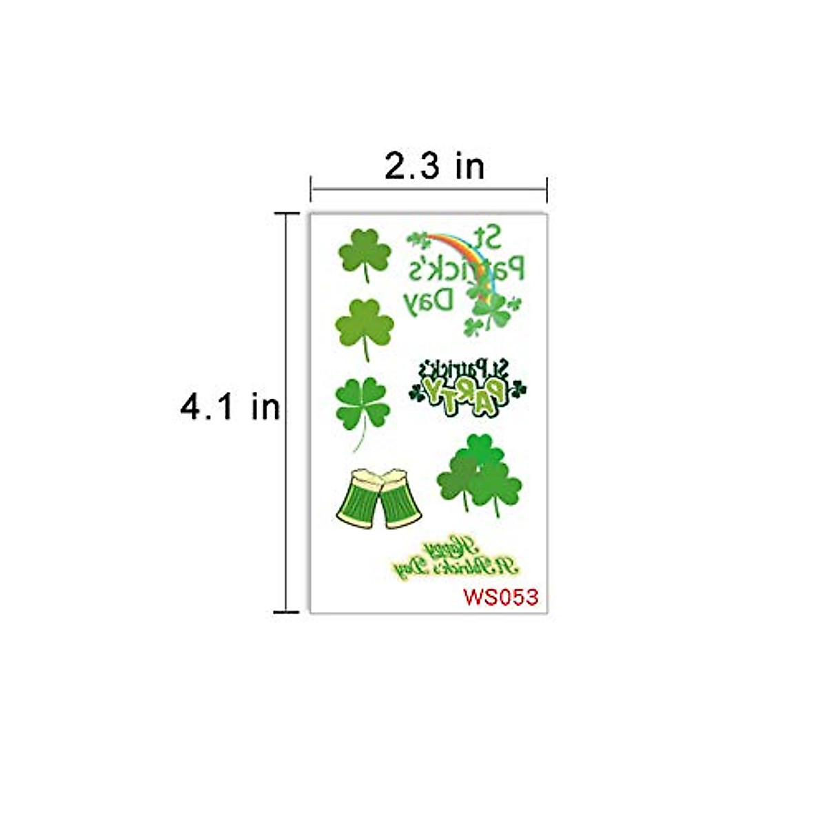 St Patricks Day Tattoos 10 Sheets 60+ Styles Shamrock Tattoos St. Patrick's Day Accessories Party Favors Decorations-A HIT for Your Event