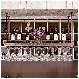 Stylish Simplicity Industrial Retro Stylish Simplicity Down Wine Glass Holder Creative Display Decorative Storage Home Goblet Holder Glass Wine Cup Holder Kitchen Tableware Decoration Bottle Holder