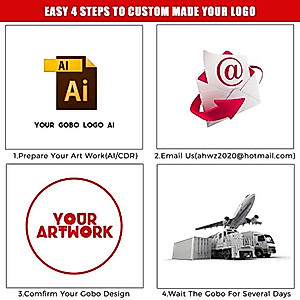 AHWZ 20W HD LED Logo GOBO Projector Light Manual Zoom for Restaurant Bar Company Wedding Hotel Advertising Signs