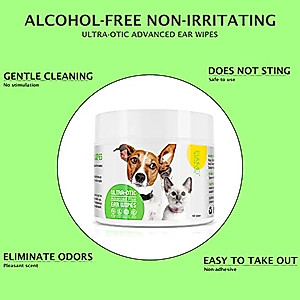 ZIXAOK Dog Removal Ear Hair Powder + Dog Ear Cleaner Liquid + Dog Ear Cleaner Wipes, Alcohol Free, Dog Ear Infection Treatment, Inflammation & Itchiness, Cleans & Deodorizes, Three-Piece Set