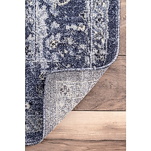 nuLOOM Vintage Florid Emma Area Rug, 4x6, Blue
