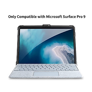 AOAO for Microsoft Surface Pro 11/10/9 Case with Shoulder Strap, Hand Strap, Stylus Pen Holder, Rugged, Shock-Absorbing and Drop-Resistant