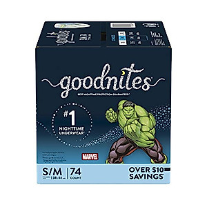 Goodnites Goodnites Bedwetting Underwear for Boys, S/m, 74 Ct, Size 4-Boy, 74 Count