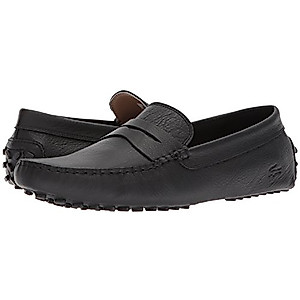 Lacoste Men’s Concours Shoes, Black leather, 7 Medium US