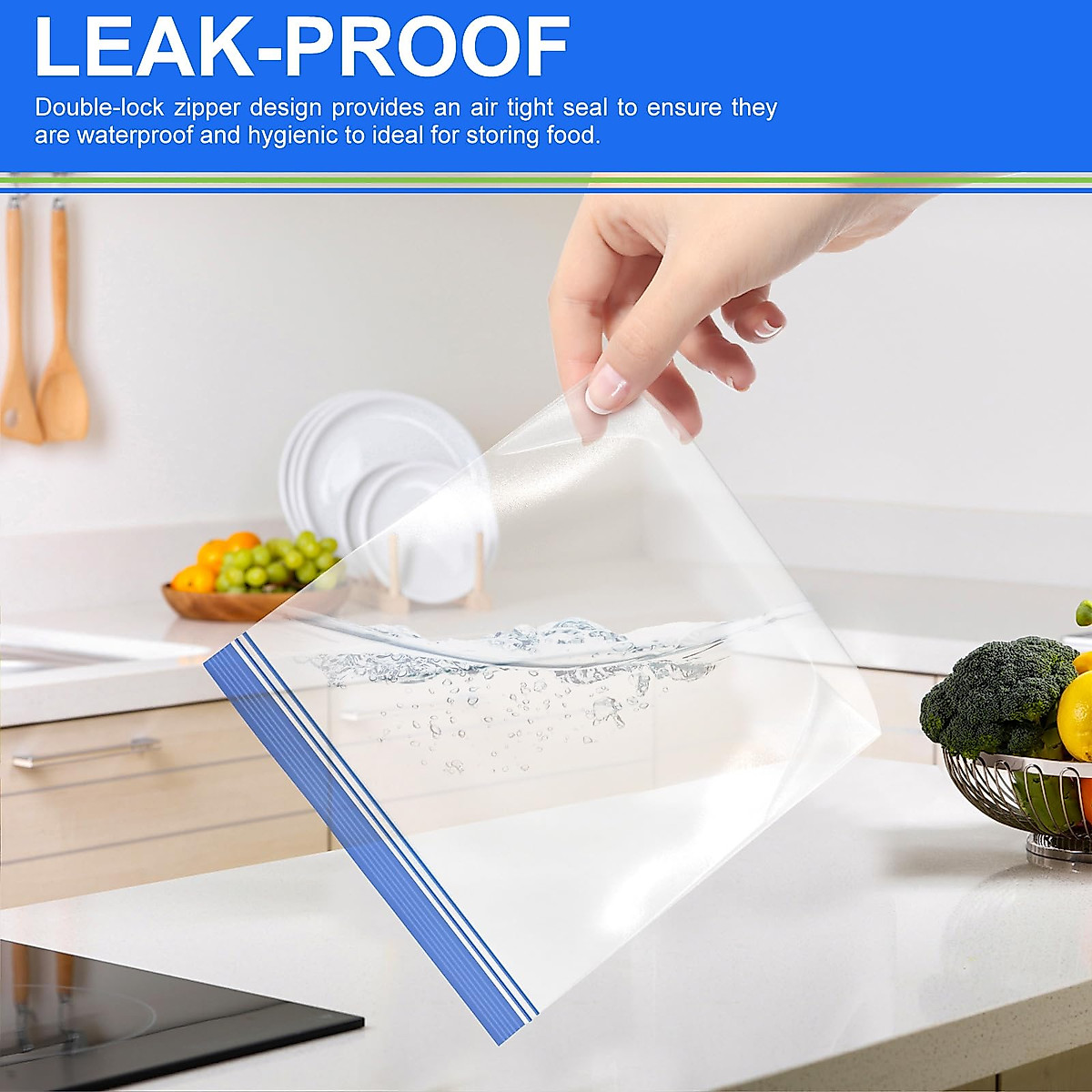 Wovtary 12 Pack Reusable Gallon Freezer Bags Dishwasher Microwave Safe,BPA Free Reusable Bags Silicone Stand Up Leakproof Reusable Food Storage Bags for Meal Prep Fruits Fridge Kitchen Organization