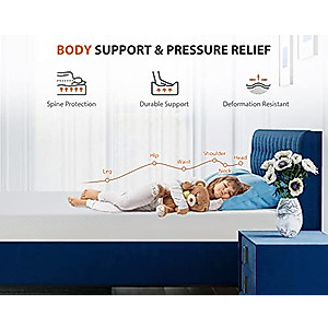 BIQWBIC 8 Inch Twin Mattress, Hybrid Twin Mattresses with Gel Memory Foam, Medium Firm Full Size Mattress for Cool Sleep, Mattress Pad Twin Size Pressure-Relieving and Supportive,Non-Fiberglass