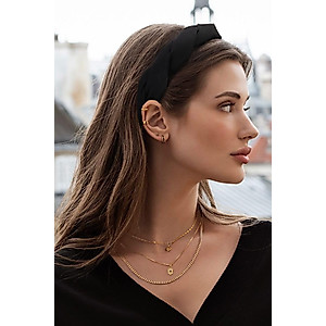 WOVOWOVO 4 Pieces Braided Headband for Women Girls Wide Hairband Fashion Non Slip Hairhoop Weaving Shape Accessories Solid Colors