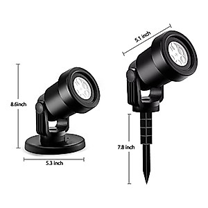 eletecpro Christmas Projector Lights Outdoor, IP44 Waterproof White Snow LED Snowflake Projector Lights Christmas Snowfall Lights, Upgrade 180° Rotating Holiday Lights