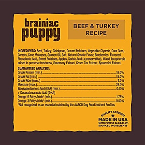 Wellness CORE Brainiac Puppy Soft Training Dog Treats (Previously Puppy Bites), Grain Free, Beef & Turkey, 5 Ounce Bag