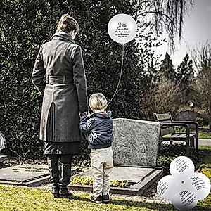 60 Pieces White Memorial Balloons Funeral Helium Remembrance Balloons Memorial Release Balloons for Condolence, Funeral, Anniversary, Memorial Services
