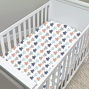 GROW WILD Crib Sheets for Boys (3 Pack), Baby Crib Sheets Soft & Fitted, Crib Mattress Sheet or Toddler Bed Sheets | Crib Sheet Ocean Whale Turtle