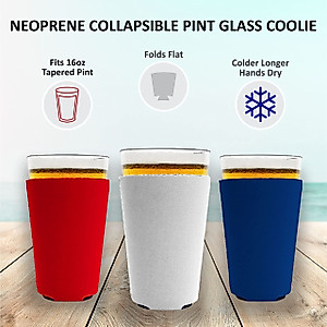 Blank Neoprene Pint Glass Coolie (Variety Color 6 Pack)