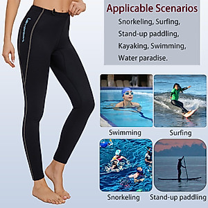 Lemorecn Wetsuit Pants Women 1.5mm Neoprene for Swimming Canoeing Snorkeling Scuba Kayaking(1011-M)