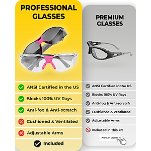 TradeSmart All-in-One Shooting Ear Protection - Comfort+ NRR 28 Earmuffs, Glasses & Earplugs + Carry Case