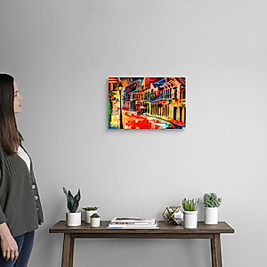 CANVAS ON DEMAND New Orleans Jive Canvas Wall Art Print by Diane Millsap, Home Decor, Street Scene Artwork, Nature Artwork, 18"x12"